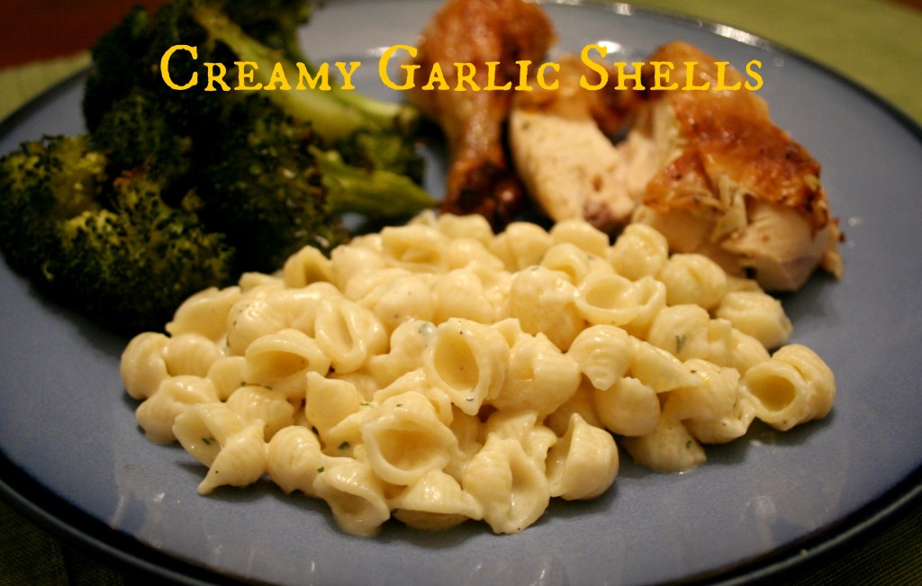 Creamy Garlic Shells | Mom-Makes...